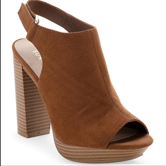 Sun + Stone | Shoes | Sun Stone Rebeccaa Cognac Microsuede Slingback ...